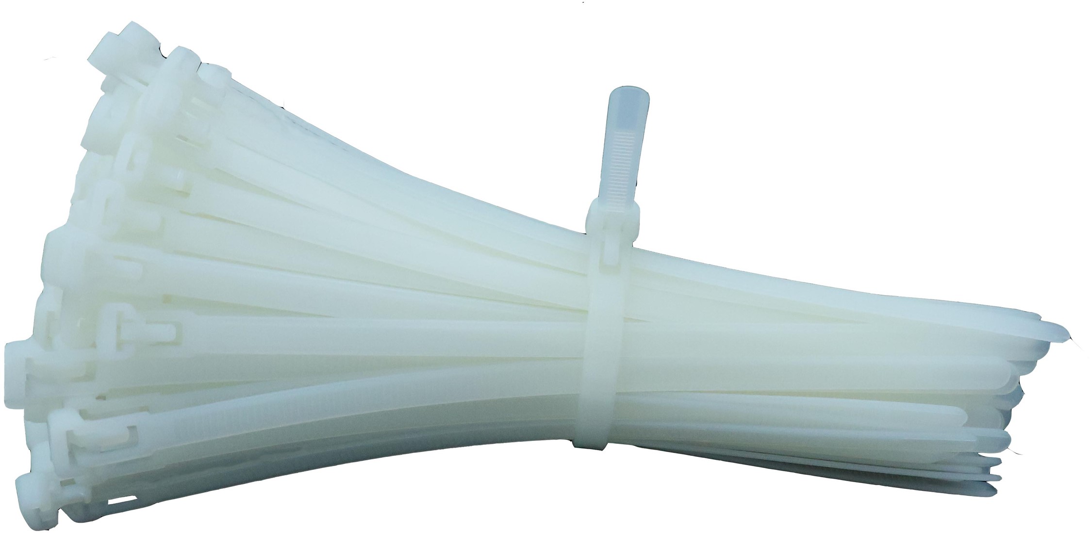 Tyraps, kabelbinders Hersluitbaar 300 x 7,6 mm Wit naturel (Zak 100 ...