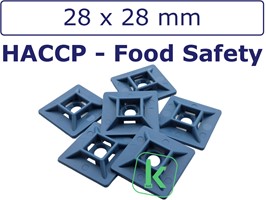 Kabelbinderhouder Metaal Detecteerbaar 28 x 28 mm HACCP | Zak 100